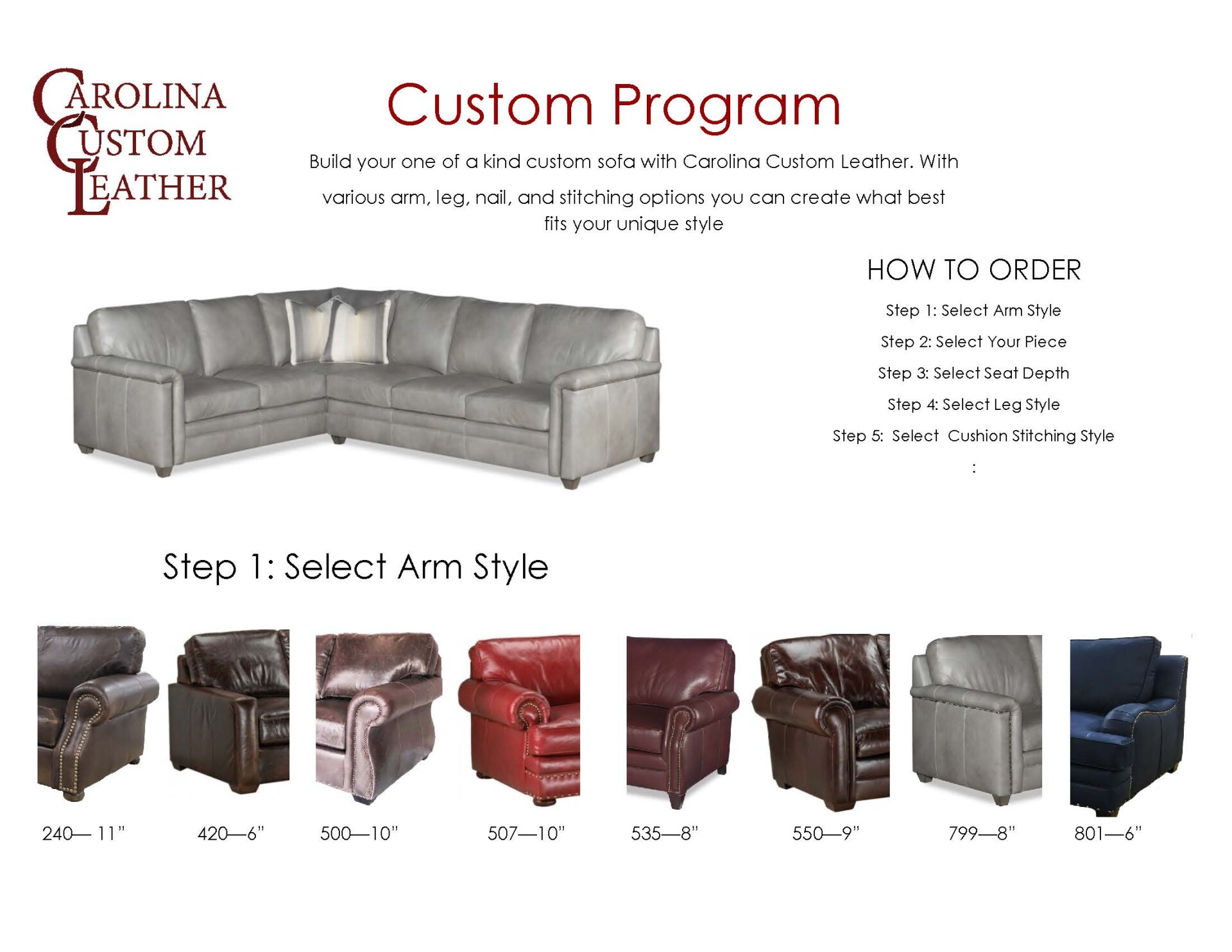 Custom Program | Carolina Custom Leather